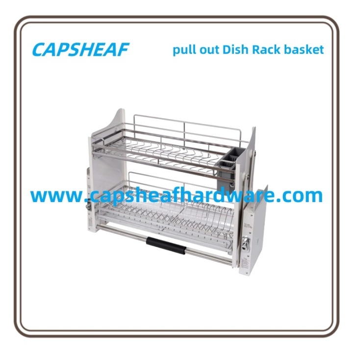 Stainless Steel Lifting Pull Out Dish Rack