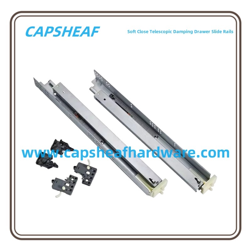 Soft Close Telescopic Damping Drawer Slide Rails