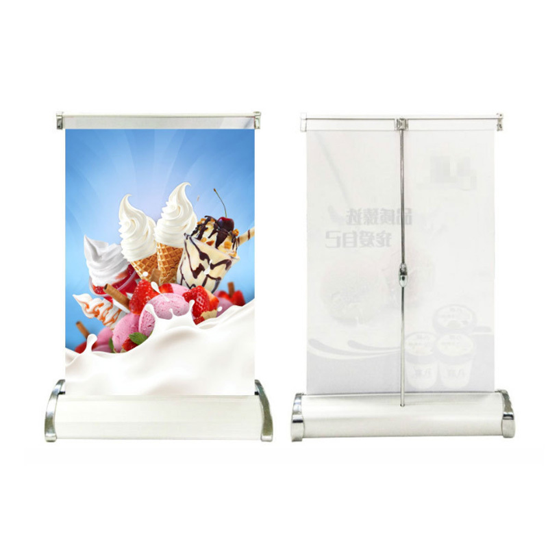 A3/A4 Mini Desktop Roll up Banner Retractable Banner Stand