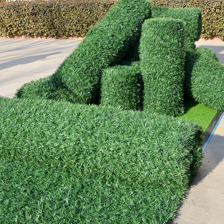 Outdoor Decorative Artificial Pine Needle Grass Fence Panel