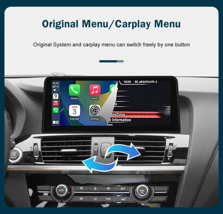 Linux HD Large CarPlay Screen Upgrade for BMW X3 X4 F25 F26