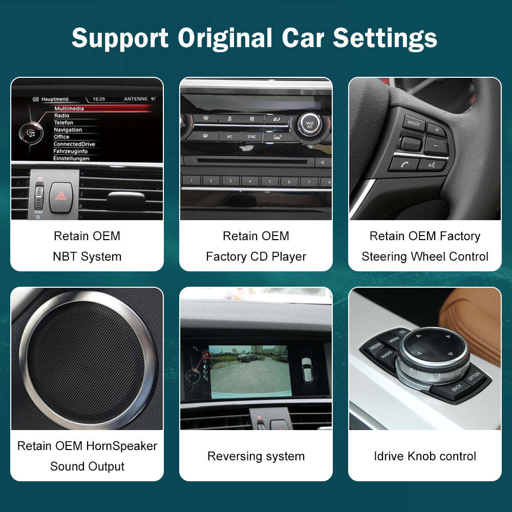 Linux HD Large CarPlay Screen Upgrade for BMW X3 X4 F25 F26