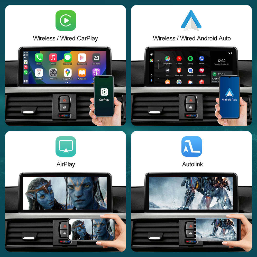 Linux HD Large CarPlay Screen Upgrade for BMW 3/4 Series E90 E91 F30 ...