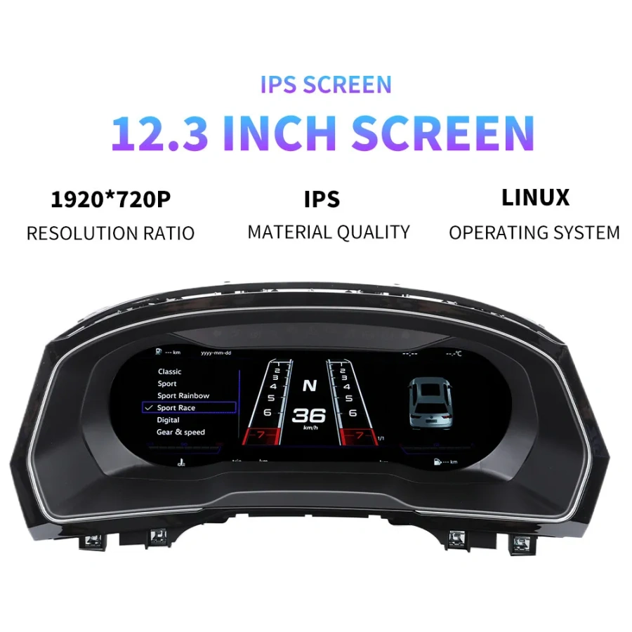 12.3" lcd digital dash digital cluster vitual cockpit for mercedes bmw ...