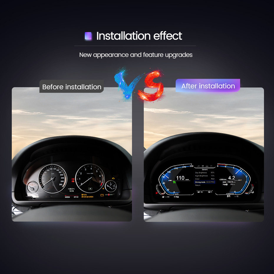 12.3” LCD Digital Dashboard, Digital Cluster, Virtual Cockpit for BMW ...