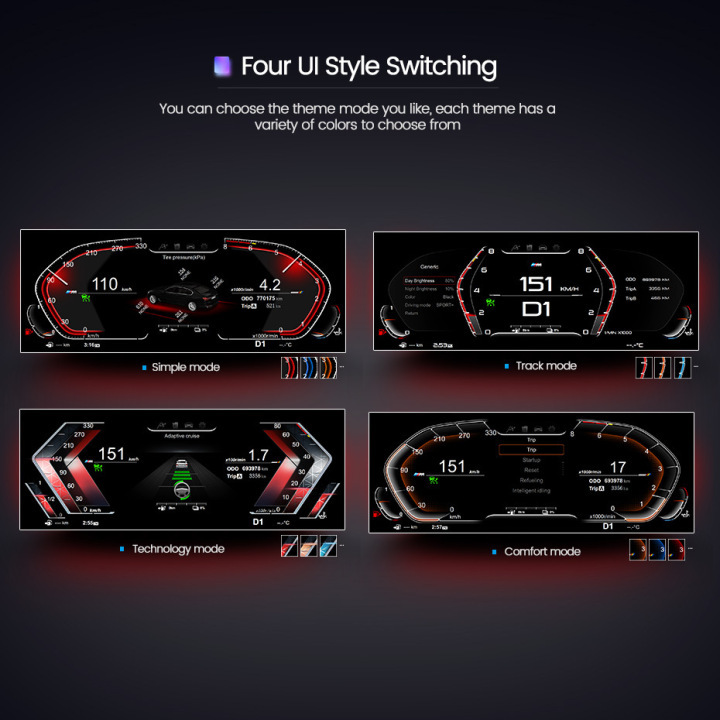 12.3” LCD Digital Dashboard, Digital Cluster, Virtual Cockpit for BMW ...