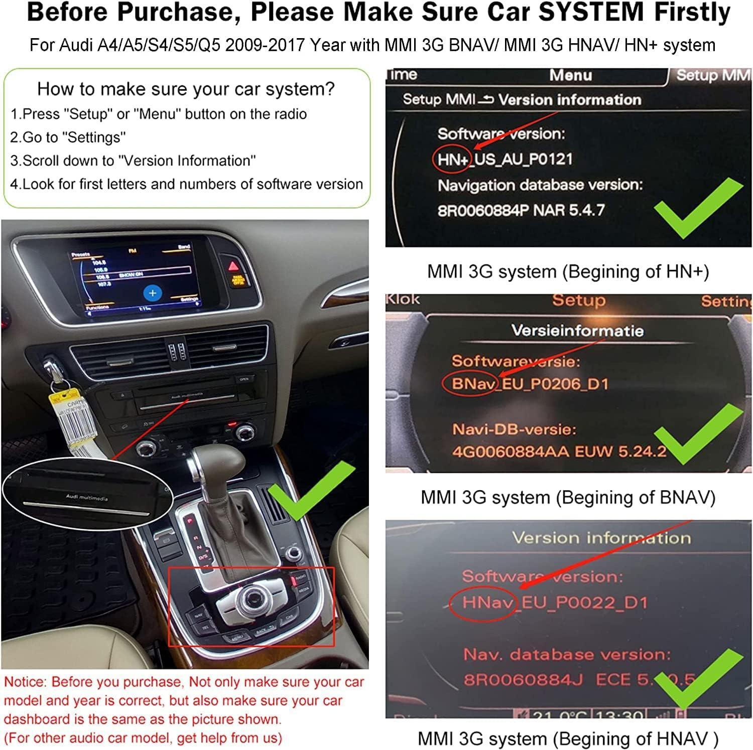 New Apple CarPlay Upgrade Android Auto Mod for Audi A4/A5/Q5 MMI3G BNAV ...