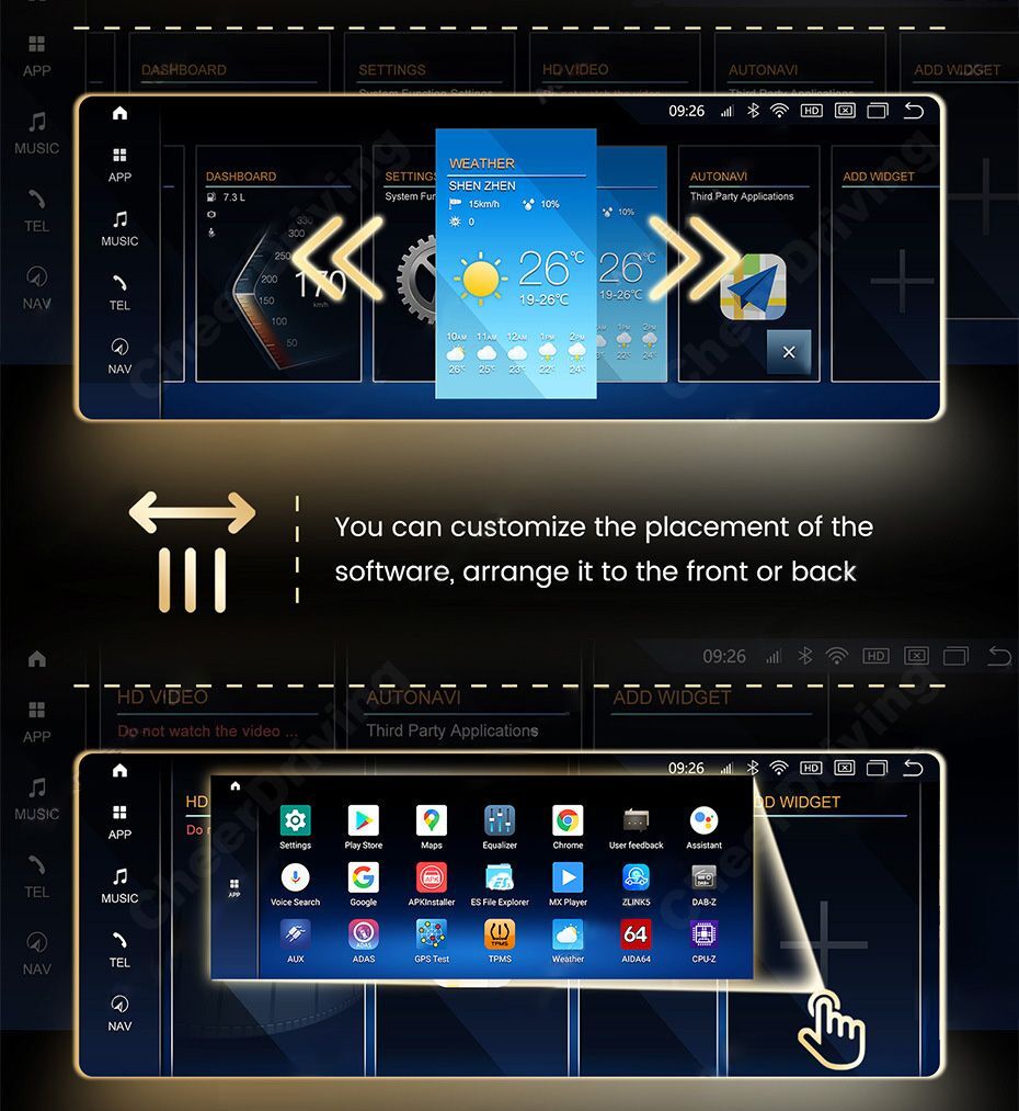 Car android screen, android touch screen car stereo, android carplay ...