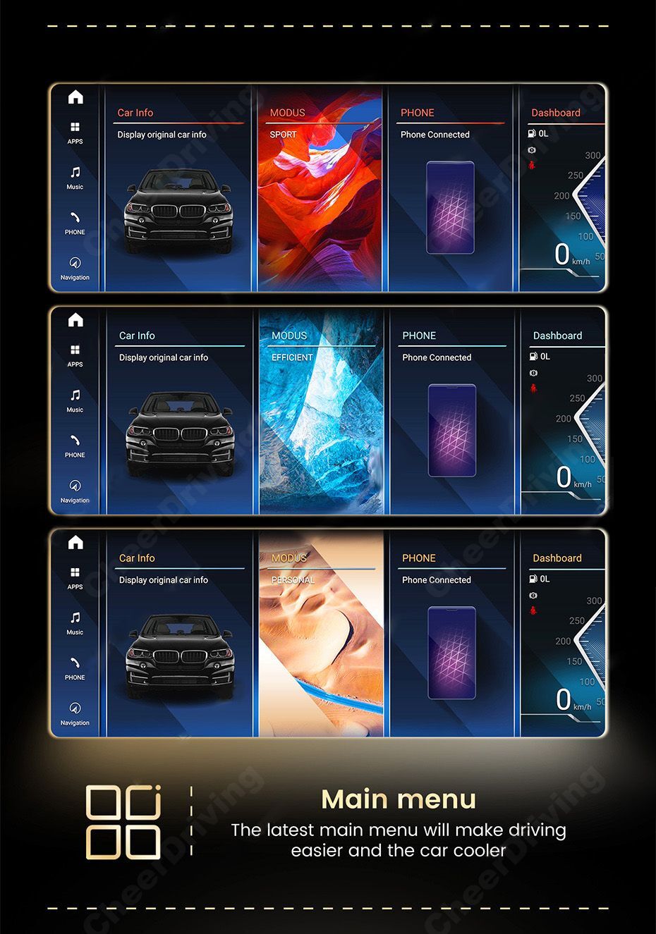 Car android screen, android touch screen car stereo, android carplay ...