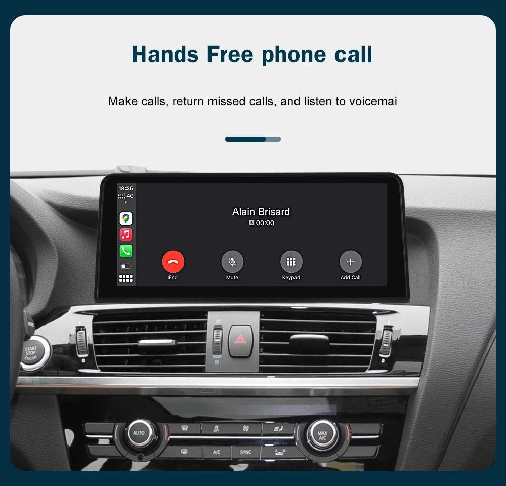 Linux HD Large CarPlay Screen Upgrade for BMW X3 X4 F25 F26