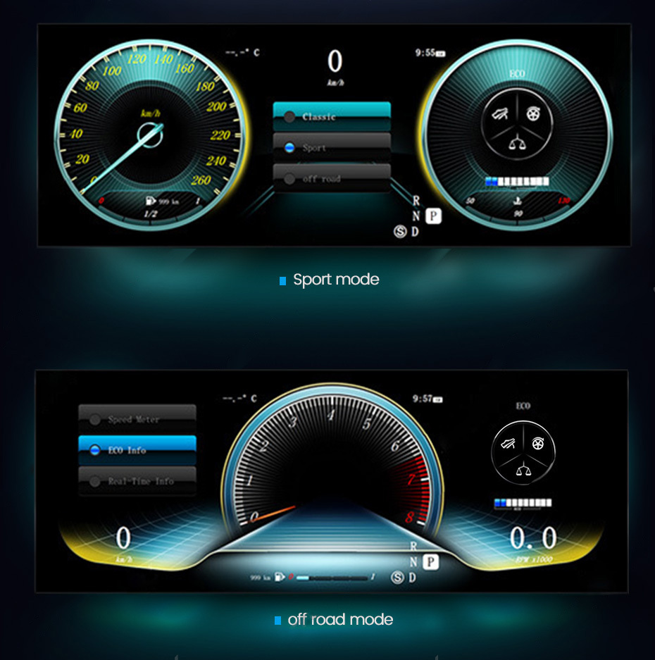 12.3” LCD Digital Dashboard, Digital Cluster, Virtual Cockpit for ...