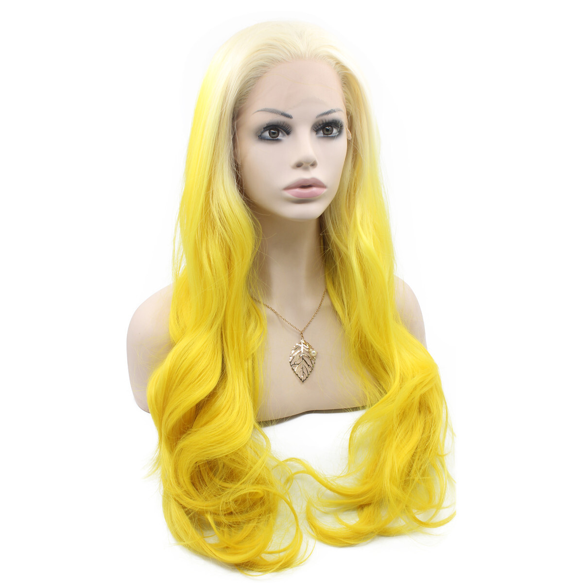 blonde ombre | yellow culy wig