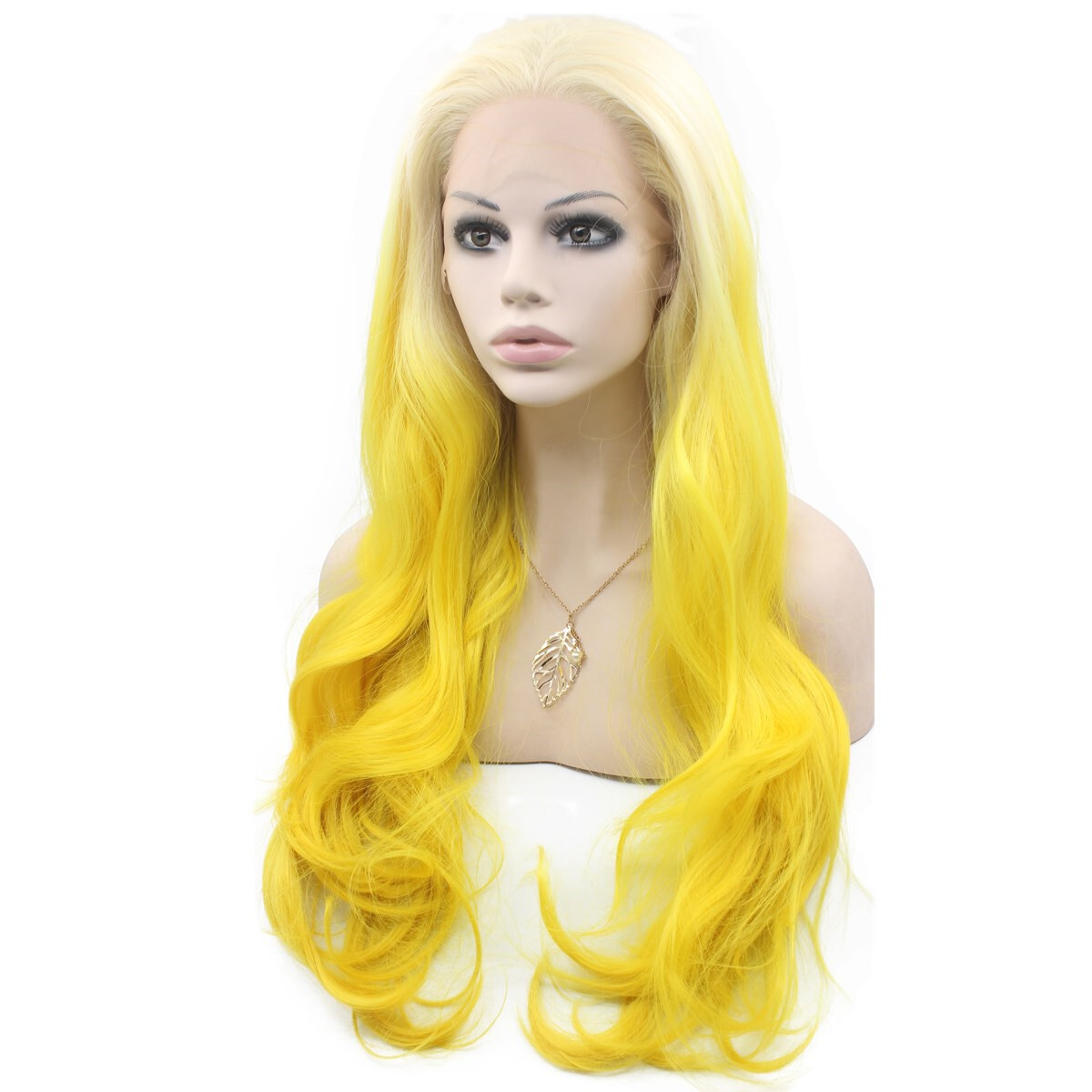 blonde ombre | yellow culy wig