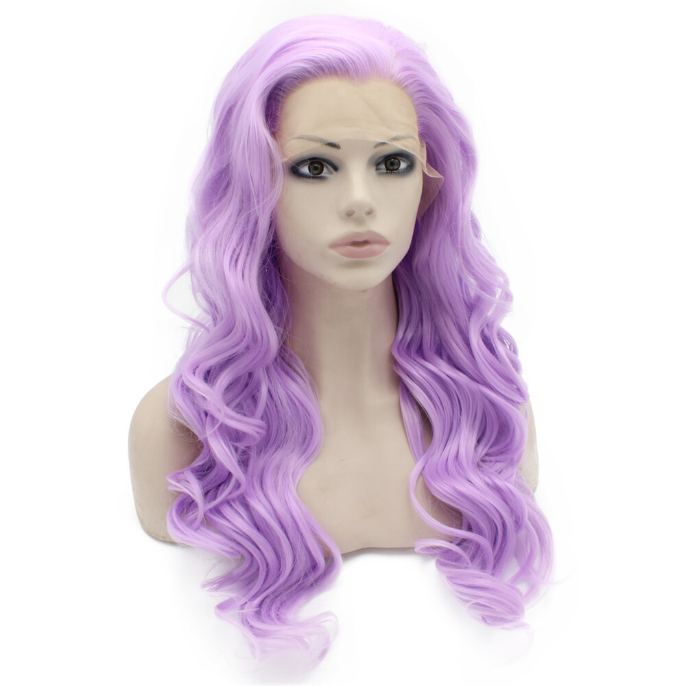 curly purple wig | lavender wig