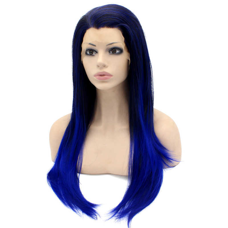 Dark blue wig | long blue wig