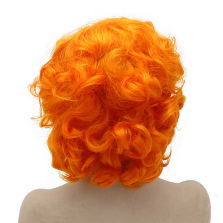 orange curly wig | short orange curly wig