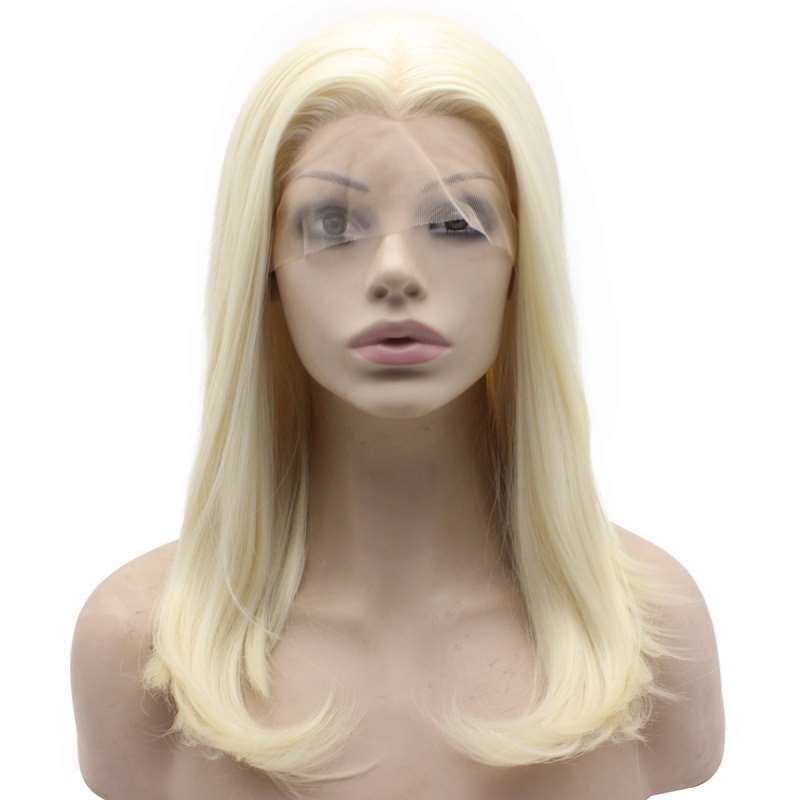 mid length wig | middle part wig