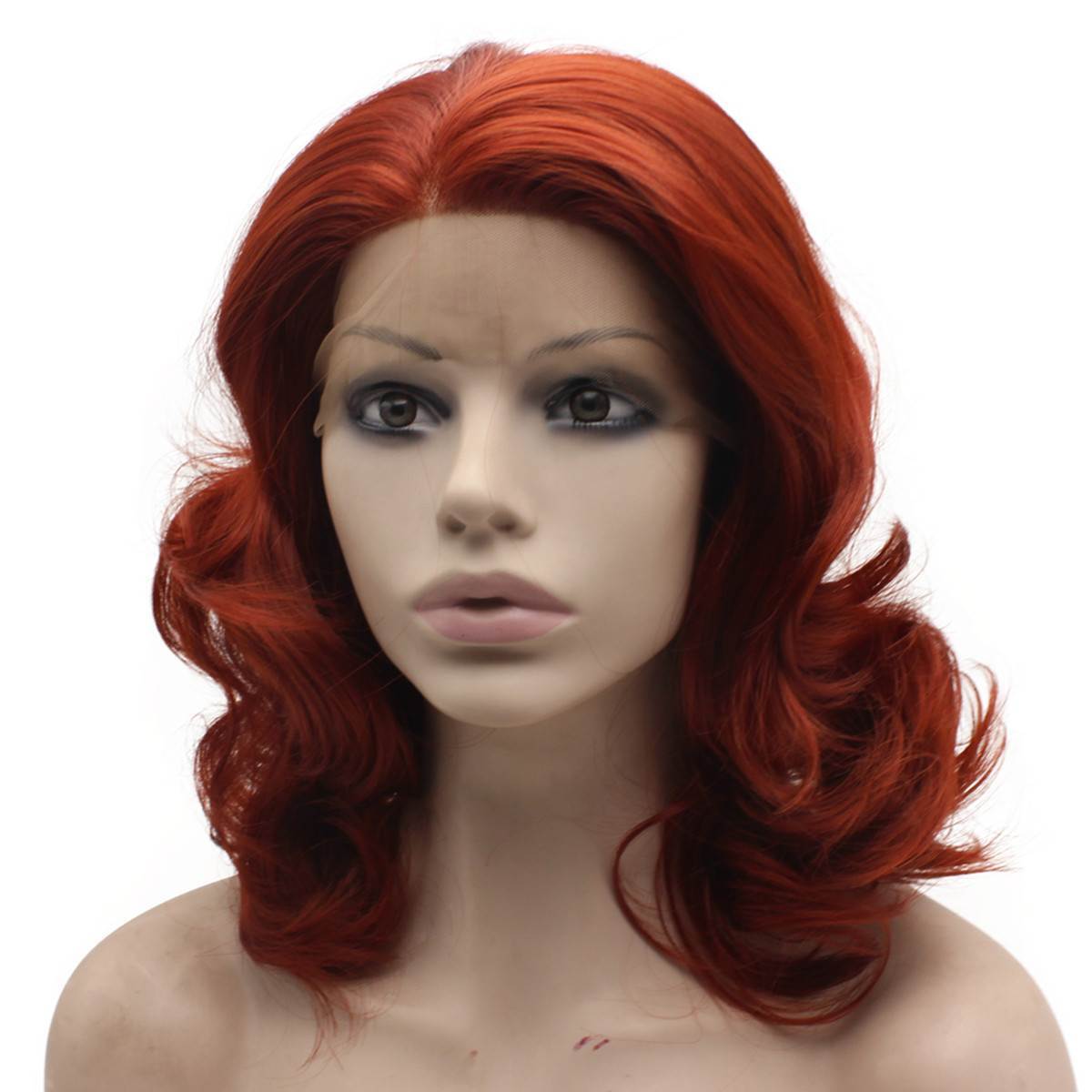 Shoulder Length Burgundy Red Lace Front Wig | Iwonawig