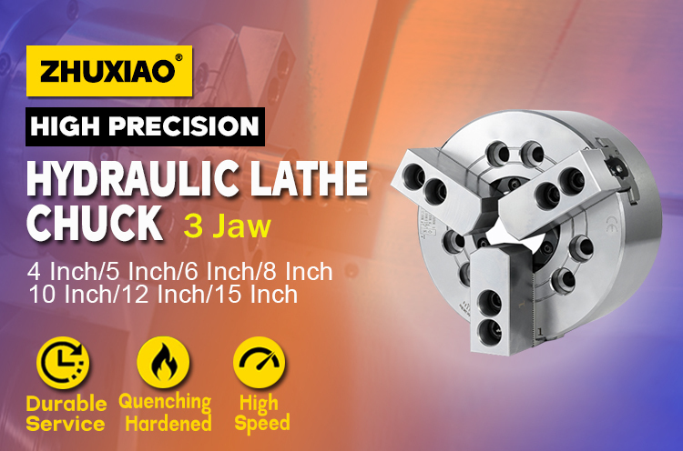 ZHUXIAO High-precision Hollow hydraulic Lathe chuck 3 jaw lathe oil ...