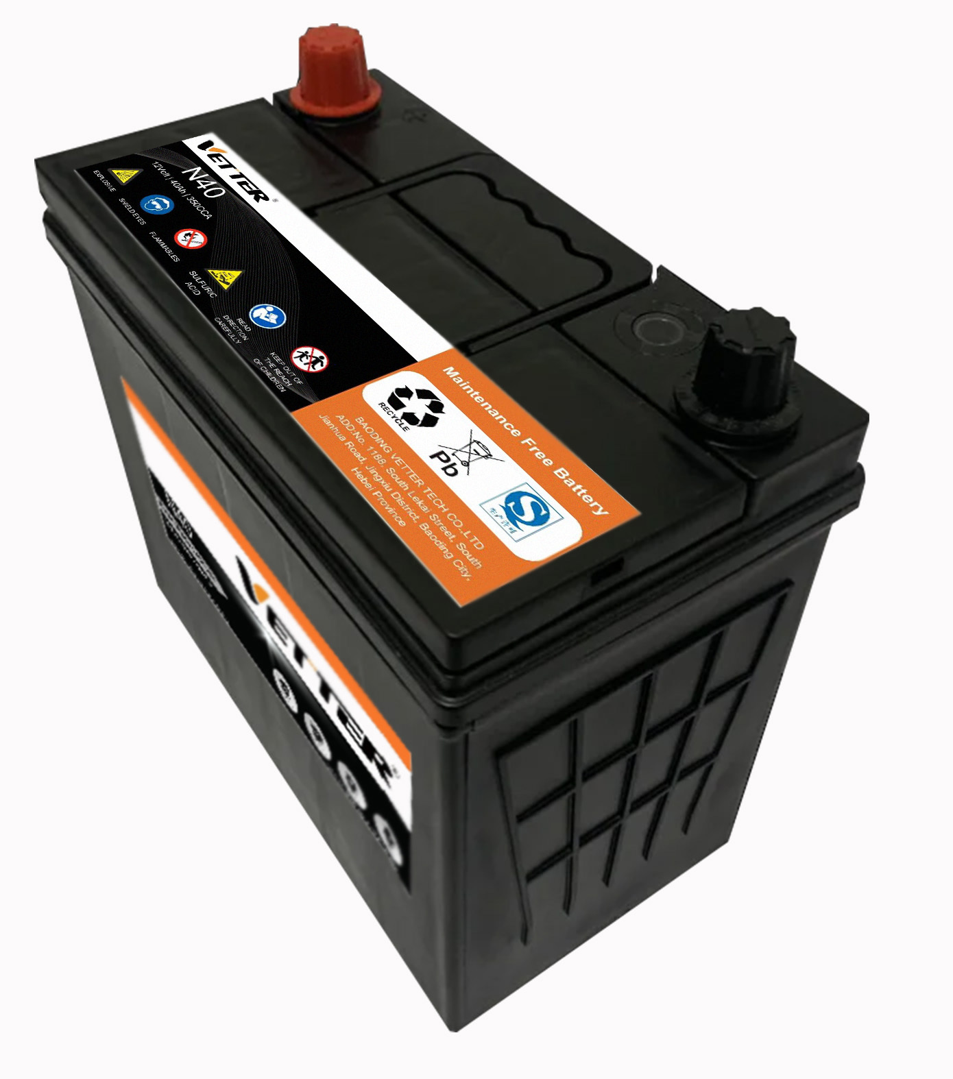 VETTER N40 Car Battery Sealed Maintenance Free