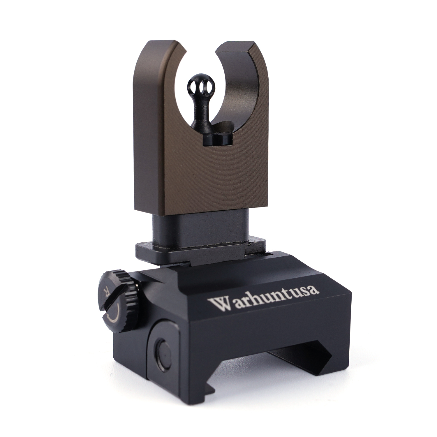 FDE Tactical Aluminum Front and Rear Sight Mounts Set Flip Up Sights ...