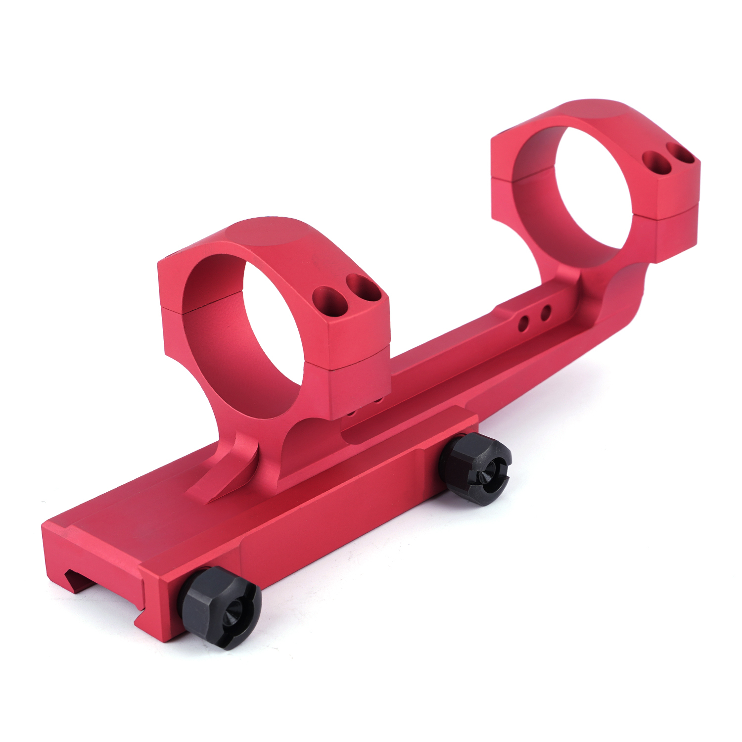 Red One Piece Scope Mount 34mm 0Moa Dual Rings QD Cantilever Tactical ...