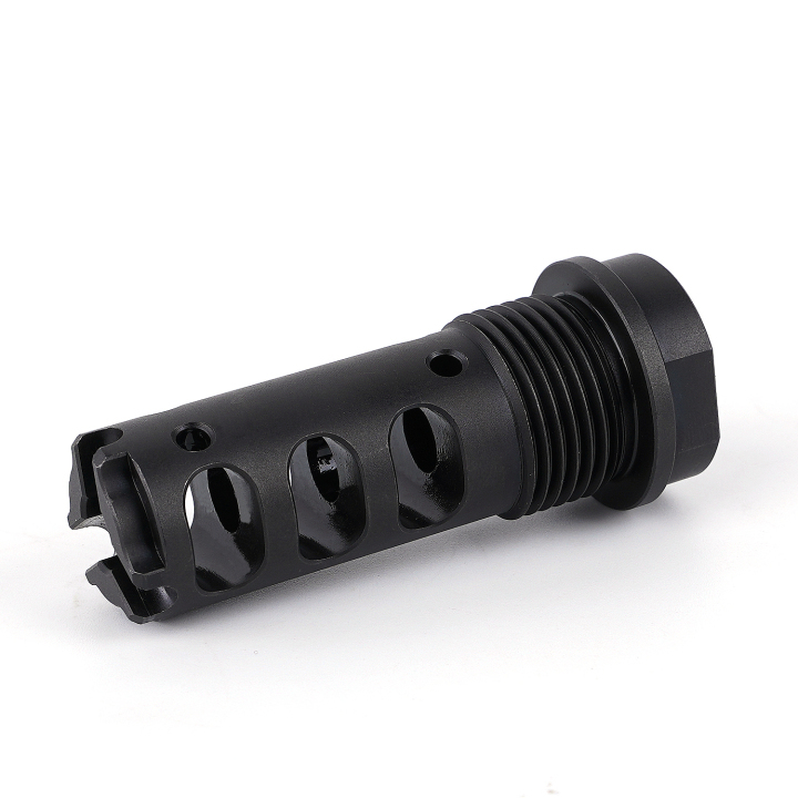 30 Cal Muzzle Brake 1/2x28 TPI Muzzle Brake - Black Steel Compensator ...