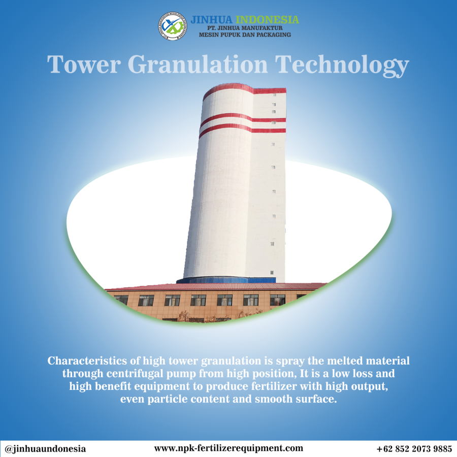 Tower Granulation Technology pada Mesin Pupuk NPK