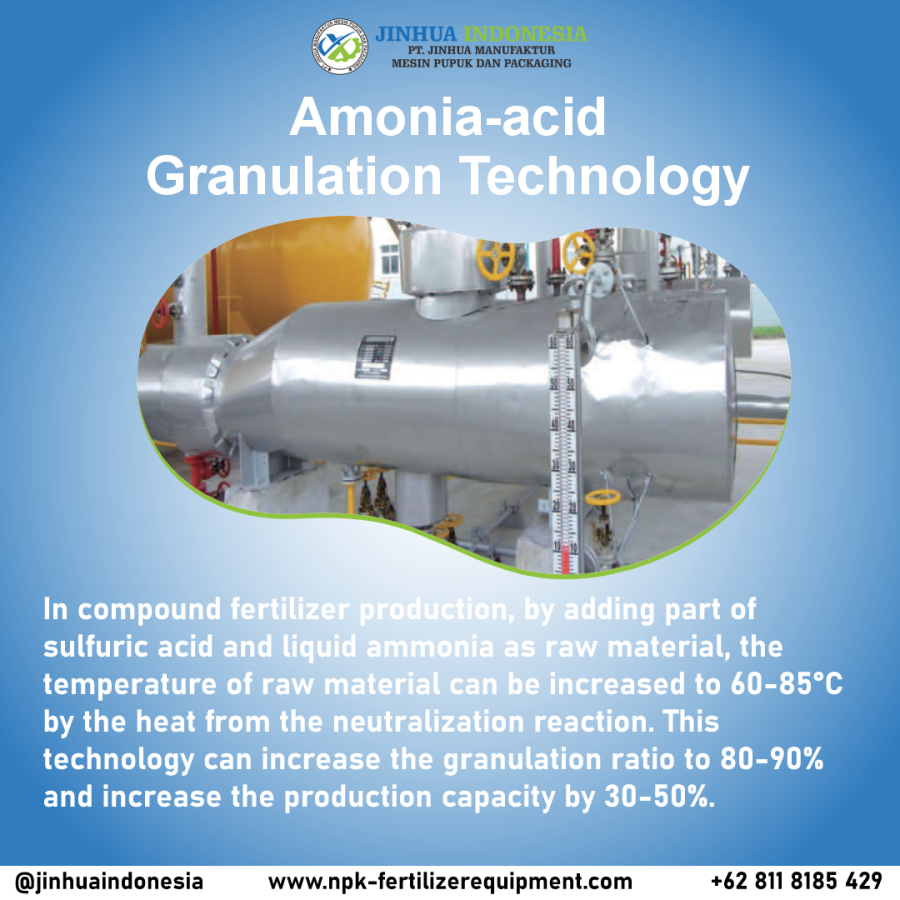 Ammonia-Acid Granulation Technology pada Mesin Pupuk NPK