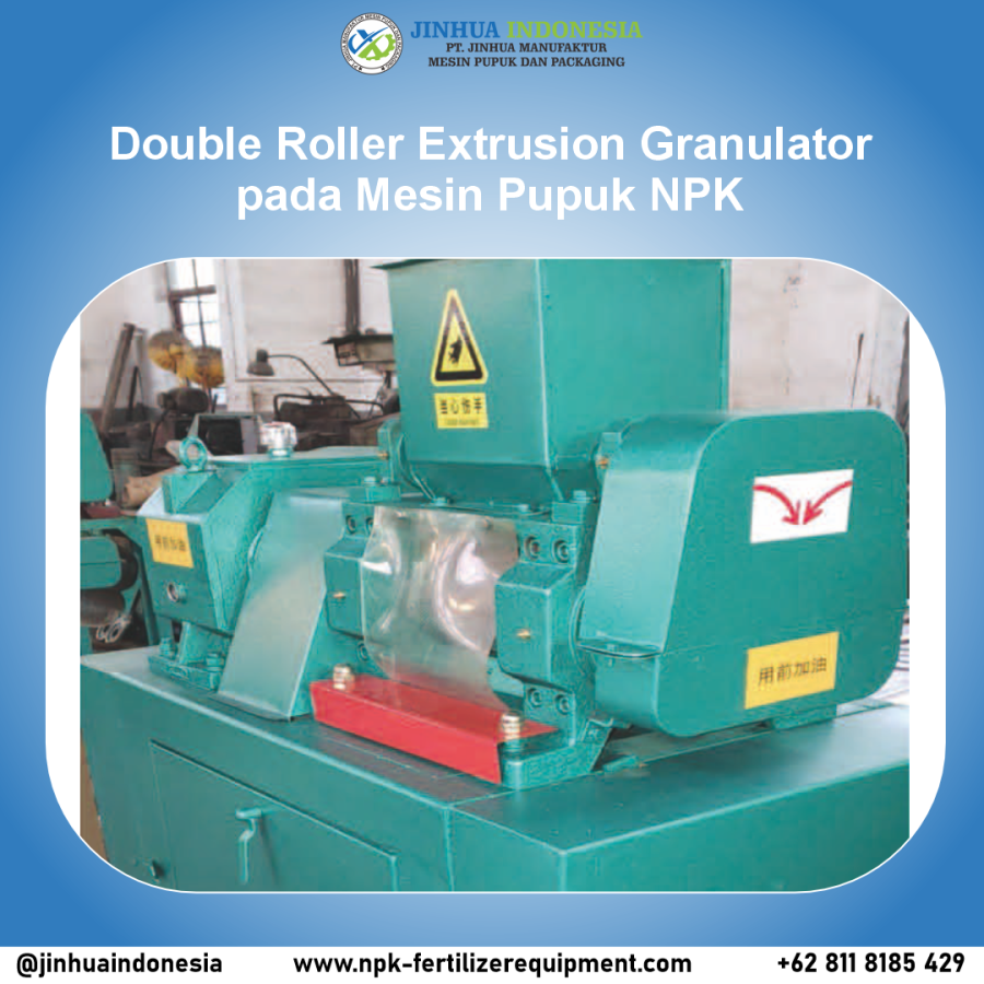 Double Roller Extrusion Granulator pada Mesin Pupuk NPK