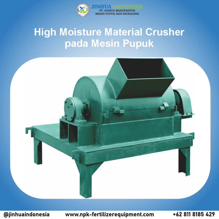 High Moisture Material Crusher pada Mesin Pupuk NPK