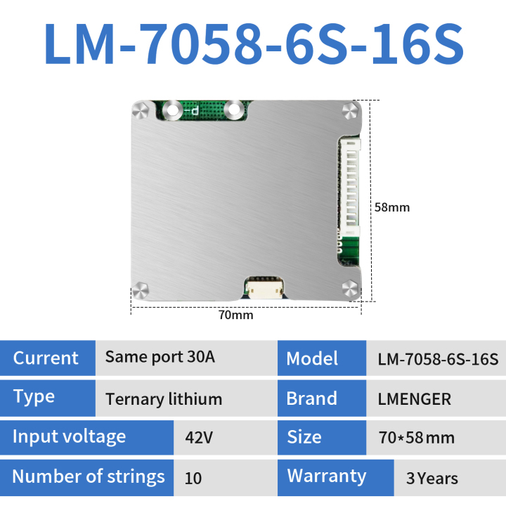 BMS (Battery Management Systems), 10S 30A Ternary lithium BMS with the ...