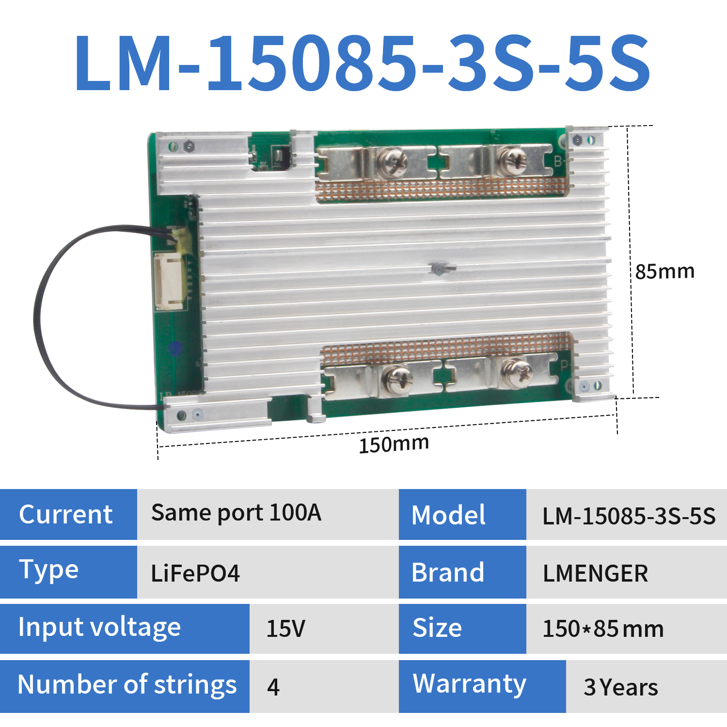 BMS (Battery Management Systems), 4S 100A LiFePO4 BMS with the same ...