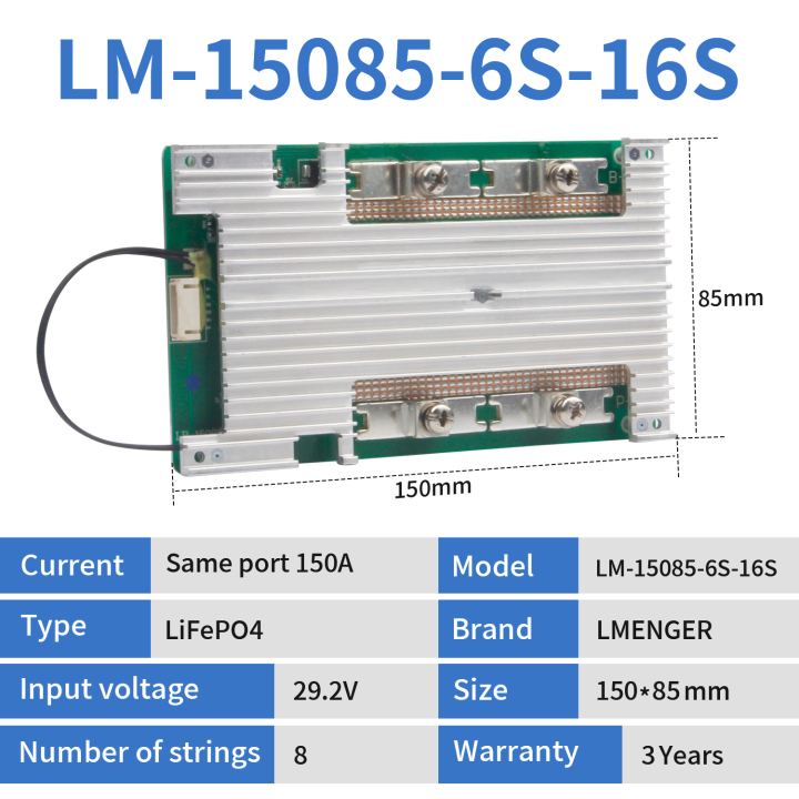 BMS (Battery Management Systems), 8S 150A LiFePO4 BMS support two ...