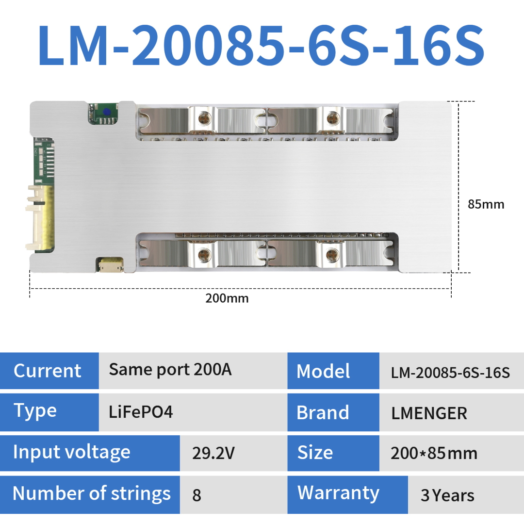 BMS (Battery Management Systems), 8S 200A LiFePO4 BMS with the same ...