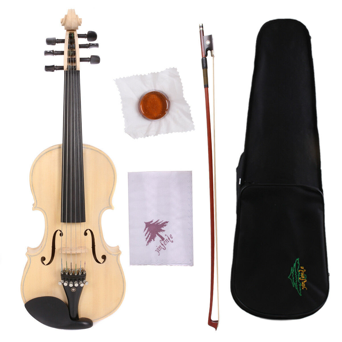 New White Violin 4/4 Full Size Violin Unfinished 6 string violin with ...