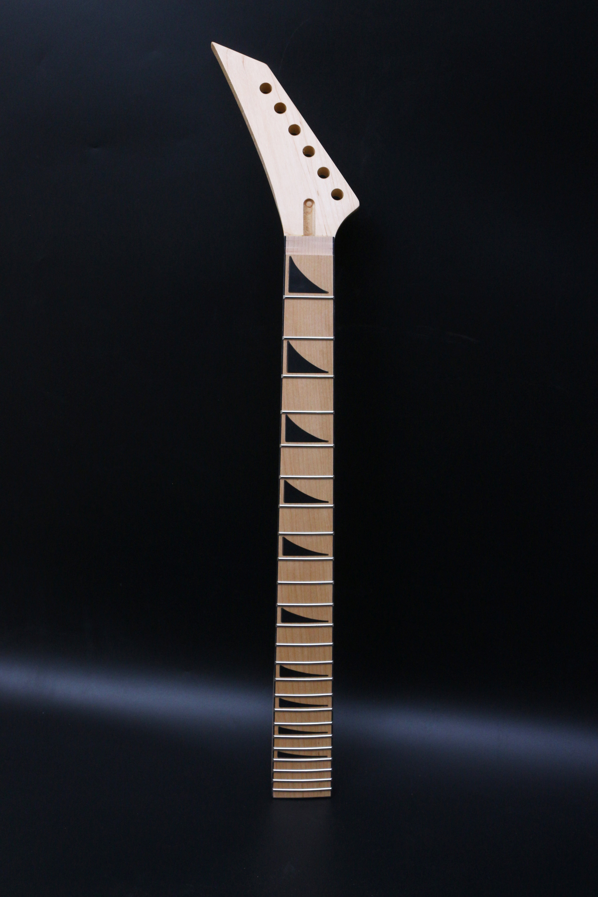 Maple guitar neck 24fret 25.5inch shark fin inlay jackson head Reversed ...