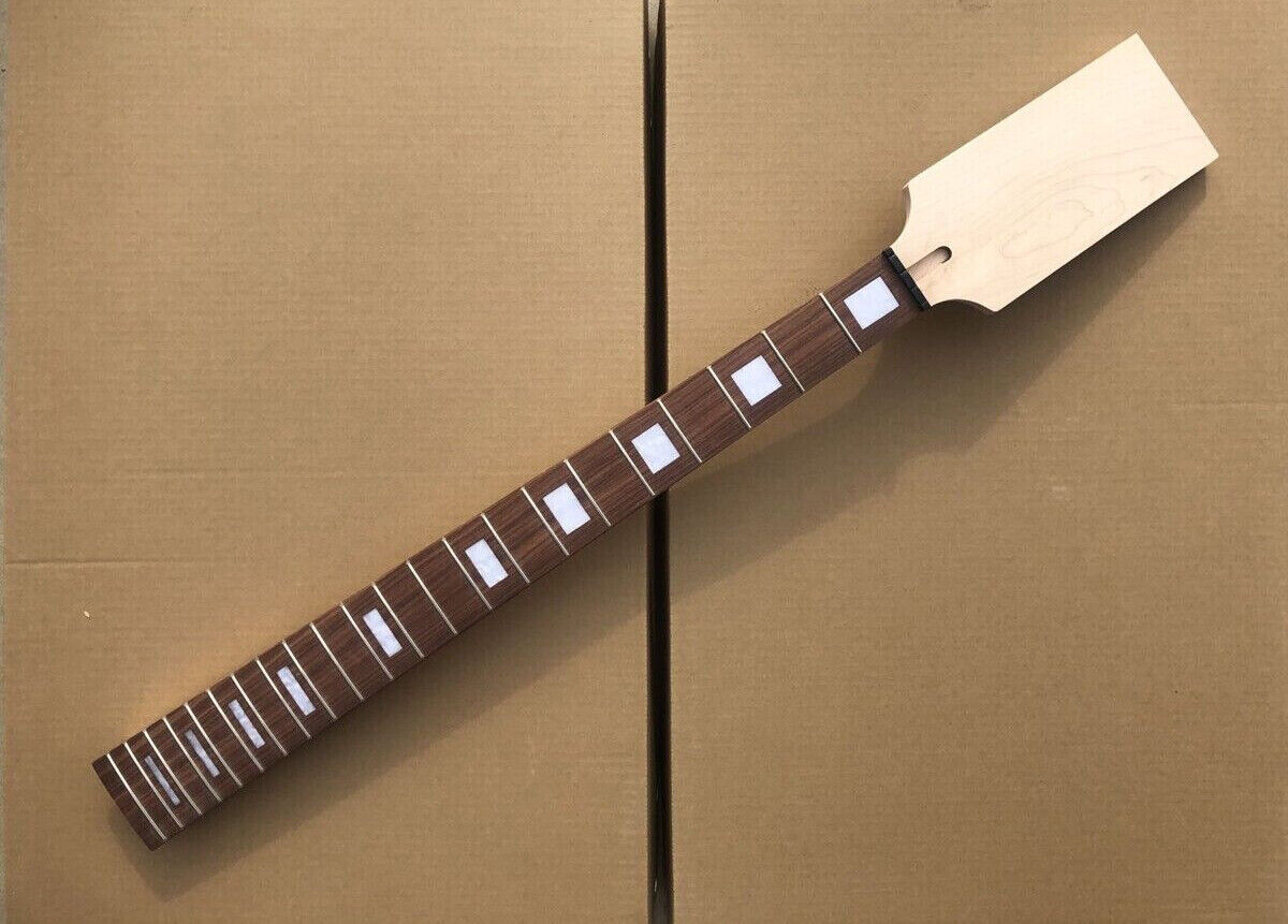 Bass Guitar Neck 22 Fret Rosewood Fretboard 30 Inch Block Inlay Bolt on ...