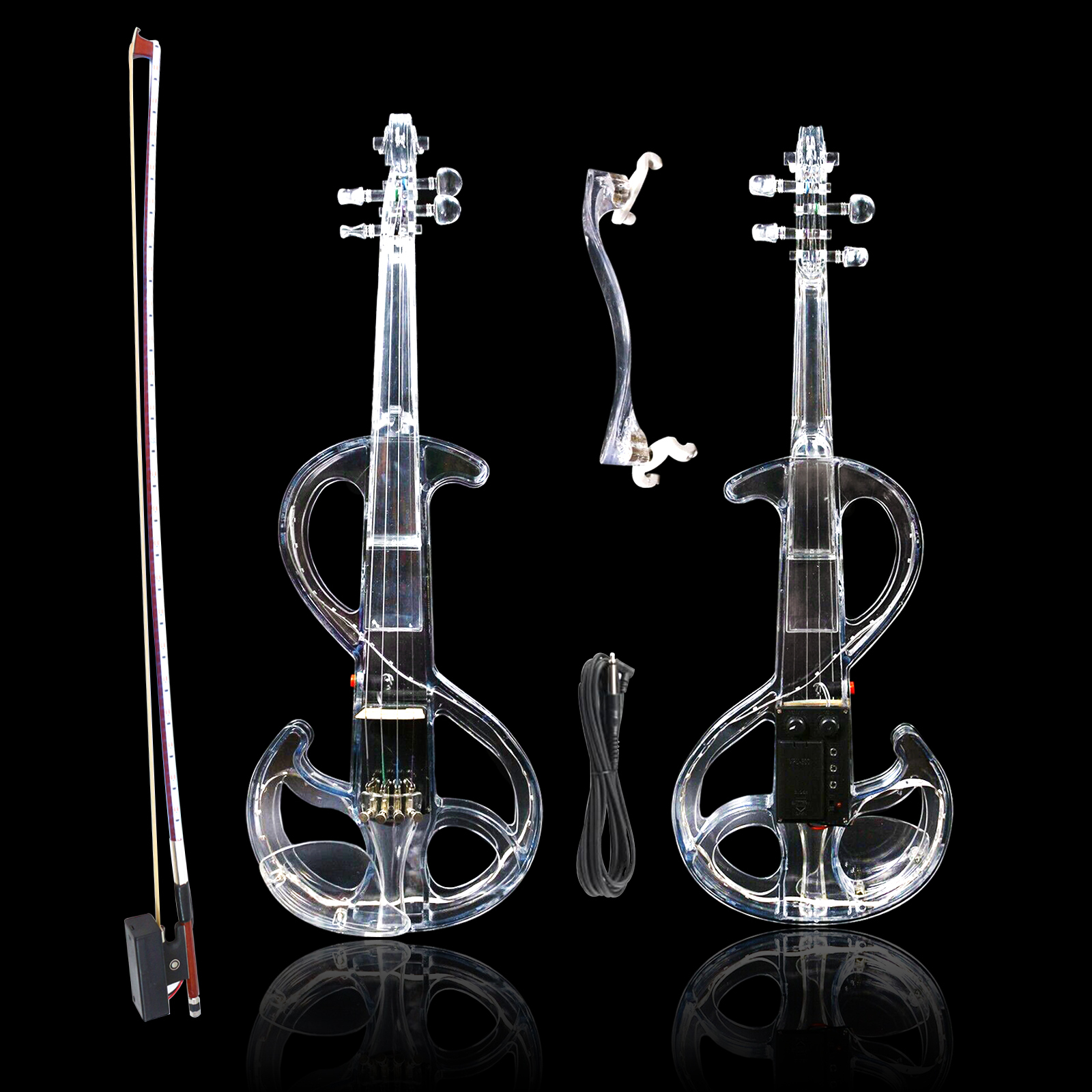 clear plastic violin