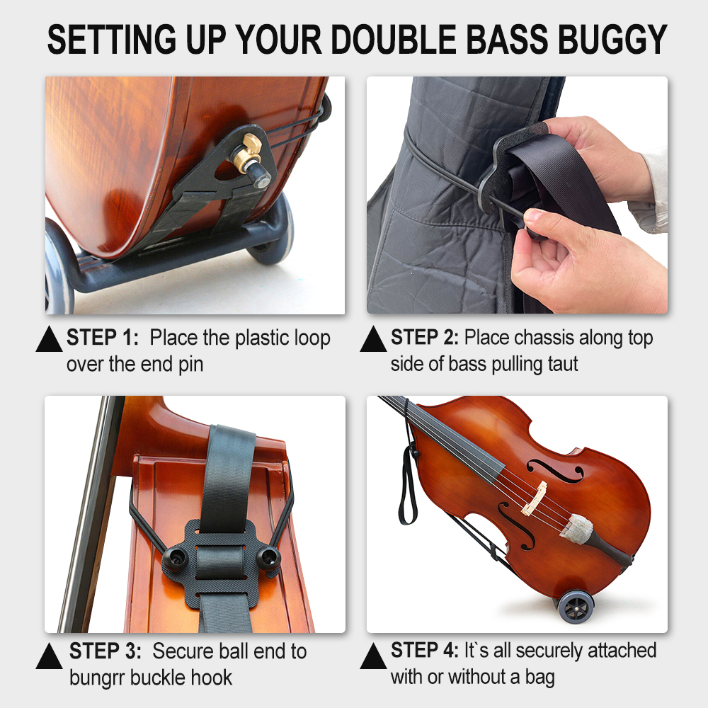 yinfente New Upright double bass Buggies String Bass Buggie Buggy The ...
