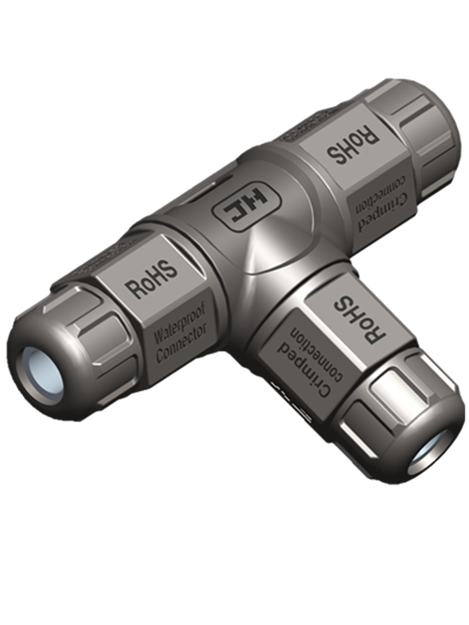 Waterproof T-Way Split Assembly Connector