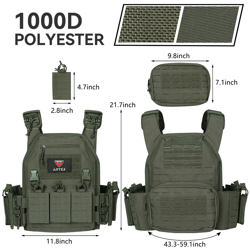 ARTEX Ranger Green Plate Carrier Tactical Vest With Quick Release ...