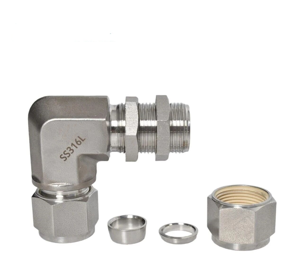 Stainless steel right-angle ferrule-through plate connection: A precise ...