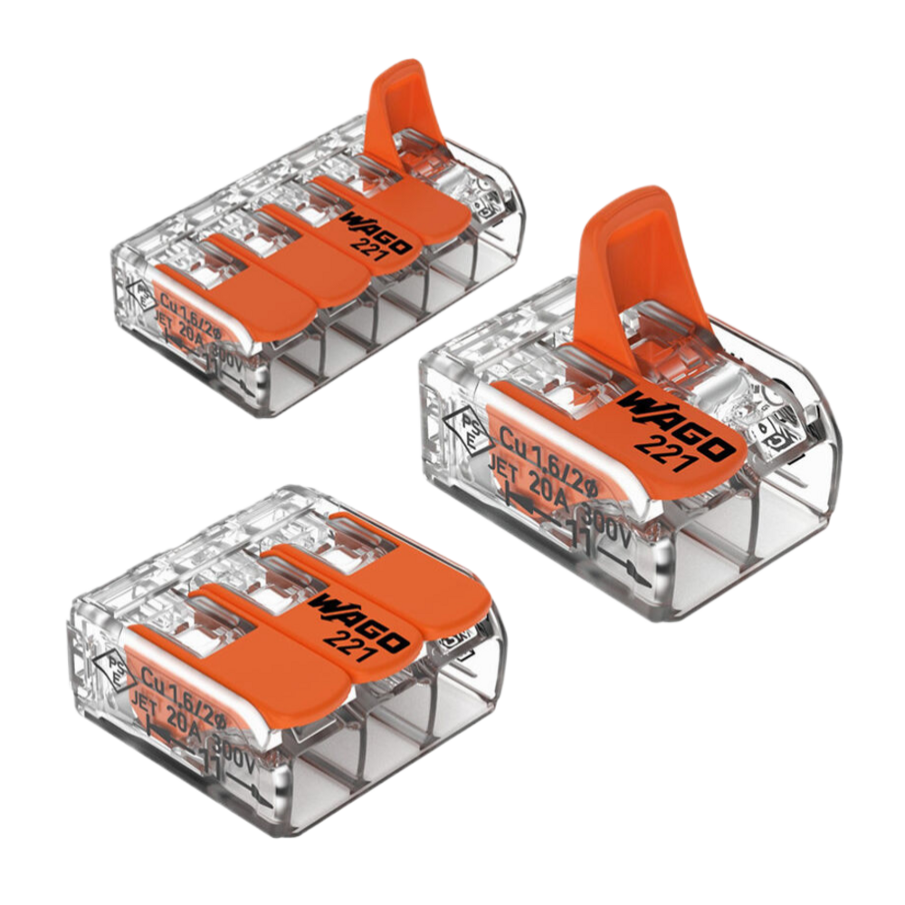 OEM In Stock Wago Power Terminal Block 2/3/5 Pole 221-412/221-413/221 ...