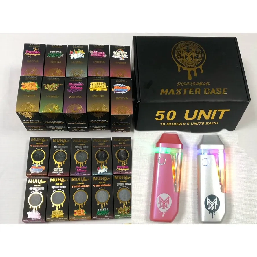 Muha Meds 3.5G Disposable Empty Vape Pens All In One LED Screen USA ...