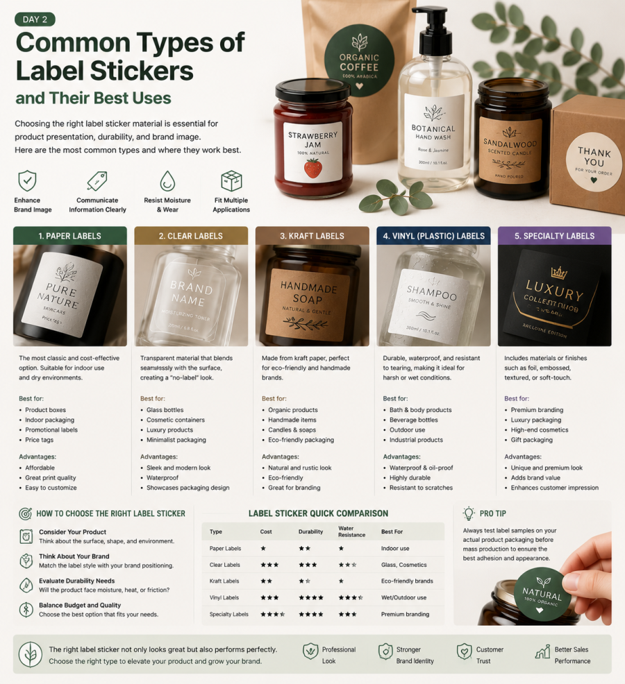 Common Types of Label Stickers and Their Best Uses