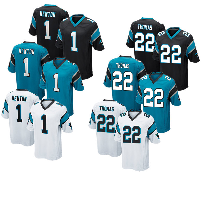 NFL Panthers Panthers 1 # NEWTON 22 # McCAFFREY embroidered fan uniform