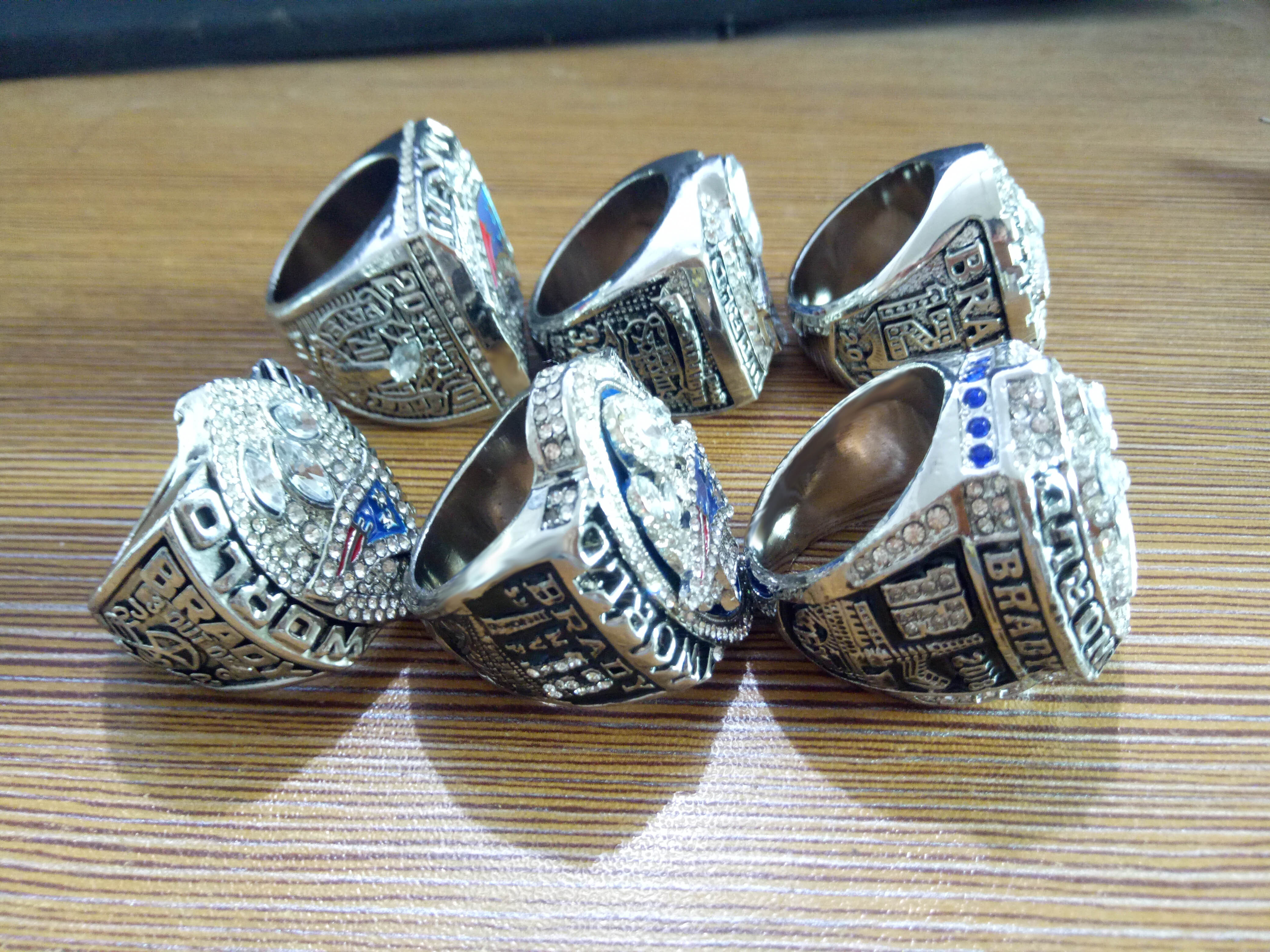 2001/2003/2014/2014/2017/2019 New England Patriots CHAMPIONSHIP RING ...