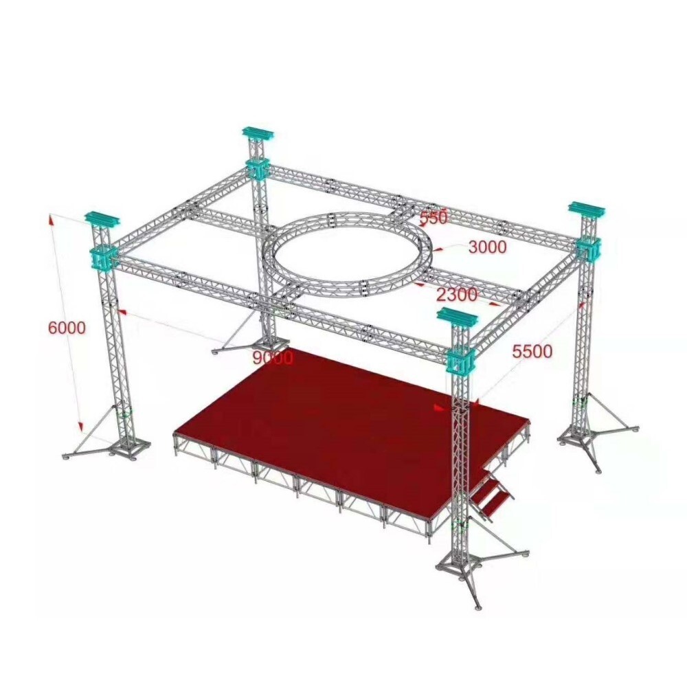 Customized Design Circular Roof Aluminum Stage Truss Structure For Event