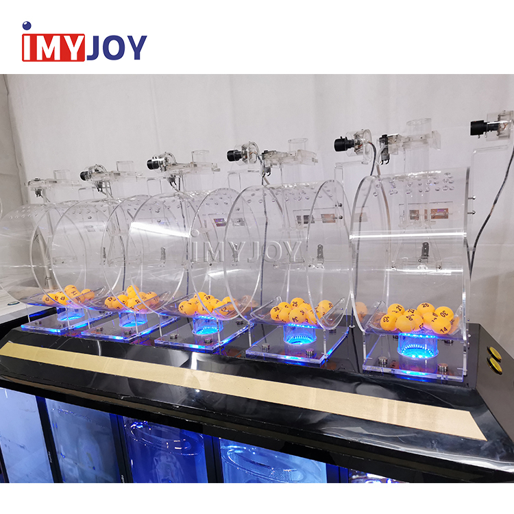 Luxury 5 barrels lucky draw ball machine LCD display lottery drawing ...
